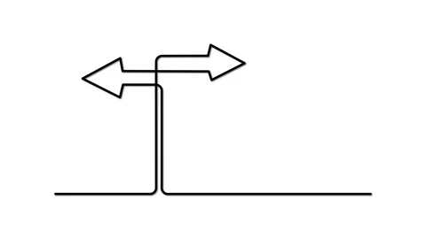 Road signs self drawing animation. Line ... | Stock Video | Pond5