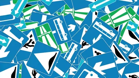 Road signs transitions pack | Stock Video | Pond5