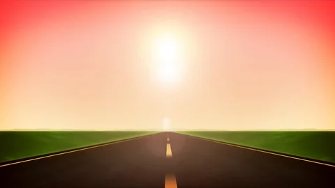 Road Trip On Shiny Sky Background Seamle... | Stock Video | Pond5