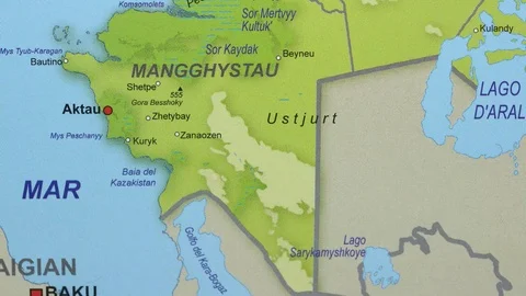 Caspian Sea Map Stock Footage ~ Royalty Free Stock Videos | Pond5