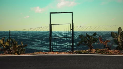 Roadside Ocean Waves View Motion Backgro... | Stock Video | Pond5