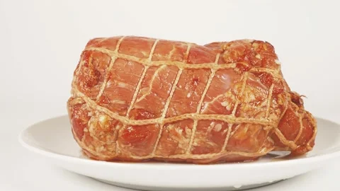 Roasted Pork Lump Block Meat | Stock Video | Pond5