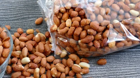 roasted salted peanuts salted ground pea... | Stock Video | Pond5
