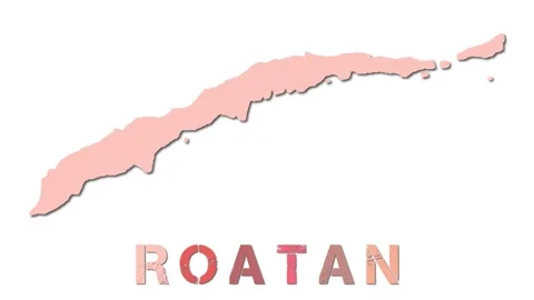 Roatan map with paper regions. Animated ... | Stock Video | Pond5