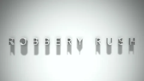 robbery rush 3D title animation white te... | Stock Video | Pond5