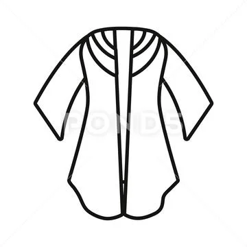 Robe graduation school white background outline: Royalty Free #115164590
