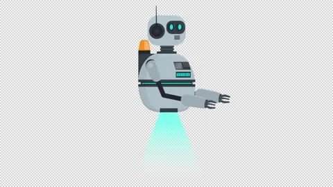 Robot Android. Animation of the system r... | Stock Video | Pond5