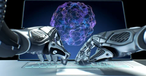 Robot Typing Stock Footage ~ Royalty Free Stock Videos | Pond5