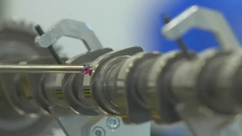 Robot checks the dimensions of parts | Stock Video | Pond5