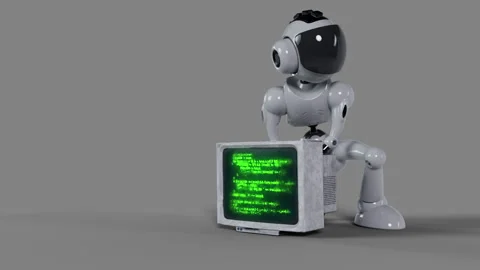 the robot disassembles the old PS comput... | Stock Video | Pond5