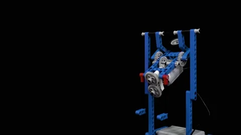 Robot doing pull-ups. Use building block... | Stock Video | Pond5