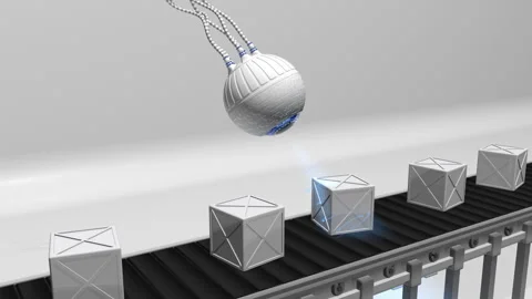 Robot eye with blue iris floating analyz... | Stock Video | Pond5