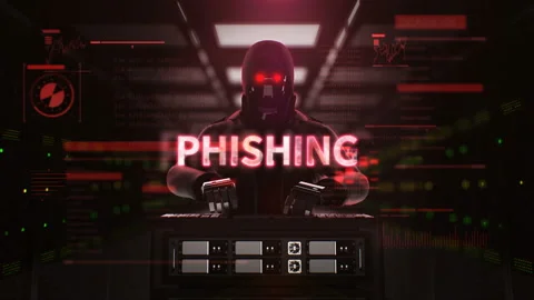 Robot Hacker working on a computer, 'PHI... | Stock Video | Pond5
