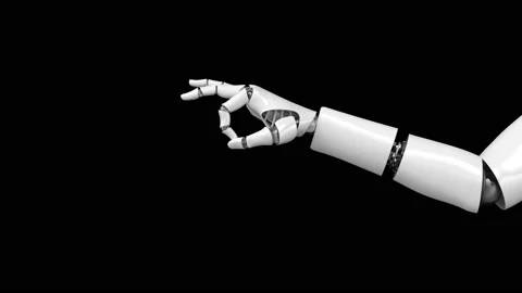 Robot hand sign flicking off. | Stock Video | Pond5