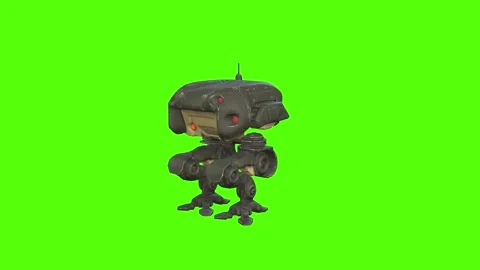 Robot Inactive Green Screen Animation 4k... | Stock Video | Pond5