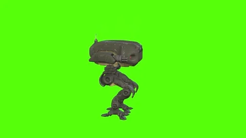 Robot Jumping Green Screen Animation 4k ... | Stock Video | Pond5
