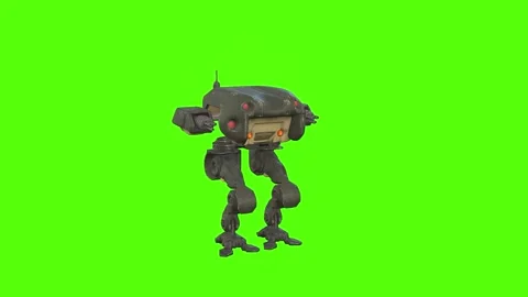 Robot Jumping Green Screen Animation 4k ... | Stock Video | Pond5