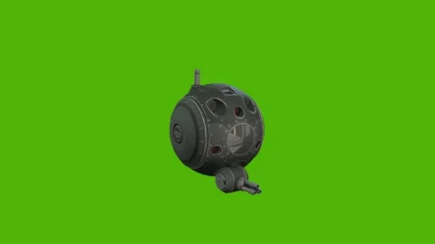 Robot Orb Getting Hit Right Green Screen... | Stock Video | Pond5