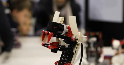 Robot-snake is moving its head around lo... | Stock Video | Pond5