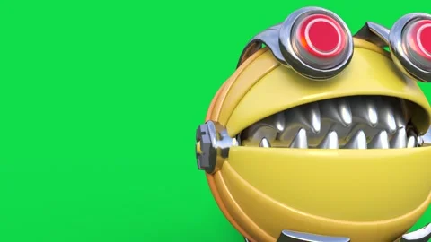 Robot Sphere Green Screen Walks Front 3D... | Stock Video | Pond5
