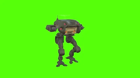 Robot Turn right Green Screen Animation ... | Stock Video | Pond5