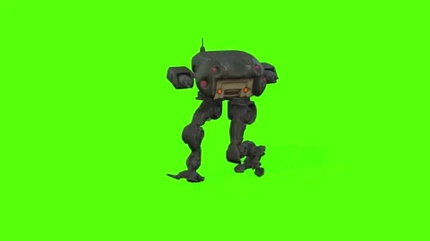 Robot Walk Forward Green Screen Animatio... | Stock Video | Pond5
