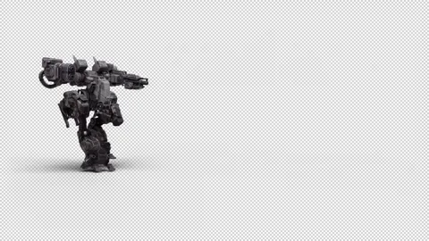 Robot warrior 3d model, futuristic machi... | Stock Video | Pond5