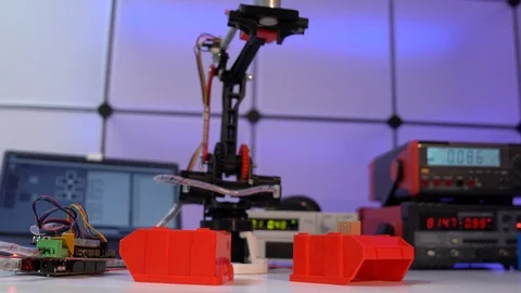 Robotic arm moving, concept design of au... | Stock Video | Pond5