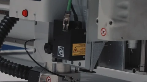 A robotic arm, moving while processing a... | Stock Video | Pond5