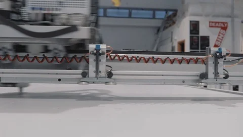 A robotic arm, moving while processing a... | Stock Video | Pond5