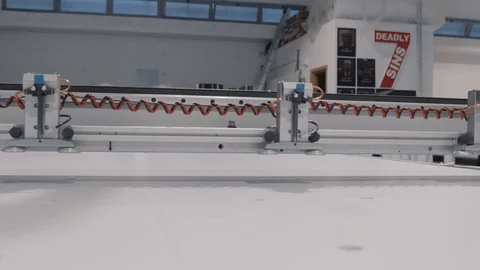 A robotic arm, moving while processing a... | Stock Video | Pond5