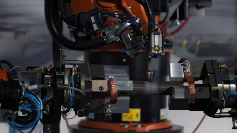 Robotic arm working in modern automobile... | Stock Video | Pond5