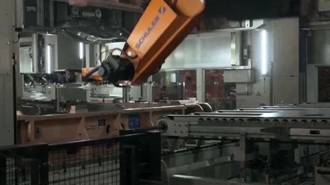 robotic automatic machines are busy in p... | Stock Video | Pond5