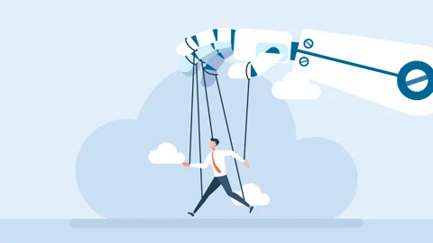 Robotic cyborg hand manipulating human p... | Stock Video | Pond5