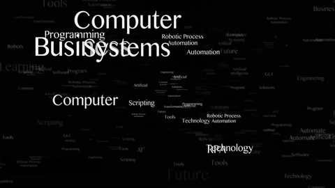 ROBOTIC PROCESS AUTOMATION Keywords Anim... | Stock Video | Pond5