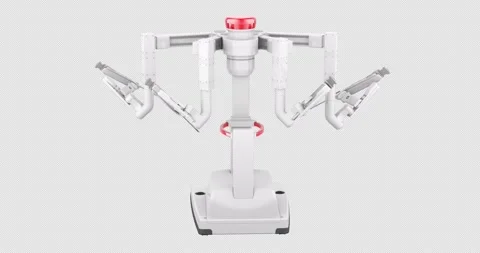 Robotic surgical system rotation animati... | Stock Video | Pond5