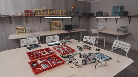 Robotics Classroom Interior | Stock Video | Pond5
