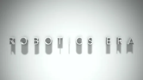 robotics era 3D title animation white te... | Stock Video | Pond5