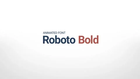 Roboto Bold Animated Typeface ~ After Effects #289122878
