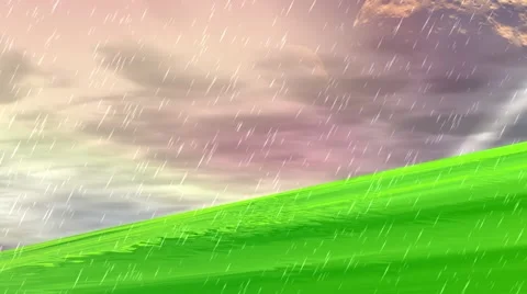 Rock and rain. 3D Animation. 4K | Stock Video | Pond5