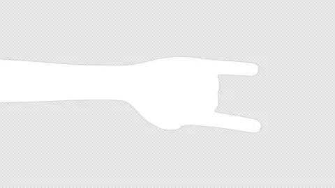 Rock and Roll 3D Hands Animation on Alph... | Stock Video | Pond5