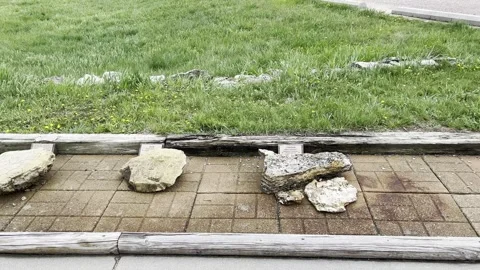 The rock and soil samples at the Ashfall... | Stock Video | Pond5