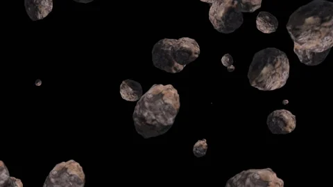rock asteroids particle loop animation | Stock Video | Pond5