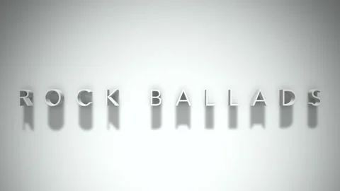 rock ballads 3D title animation white te... | Stock Video | Pond5