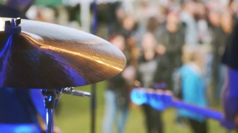 A rock band concert on stage with a sing... | Stock Video | Pond5