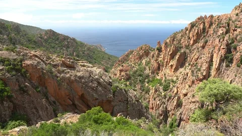 Rock formations known as Calanques de Pi... | Stock Video | Pond5
