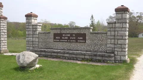 Rock Island State Park Welcome Sign | Stock Video | Pond5