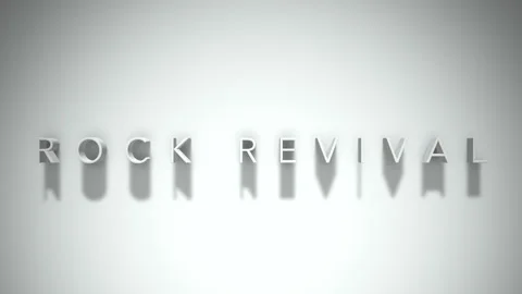 rock revival 3D title animation white te... | Stock Video | Pond5