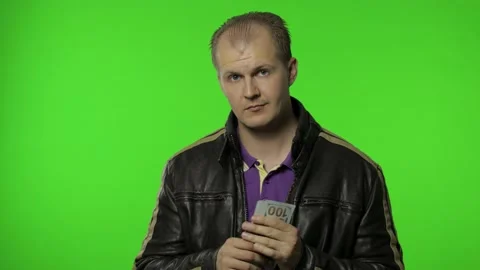 Rocker man employee take money dollar ca... | Stock Video | Pond5