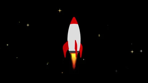Rocket Animation in Space - Green Screen... | Stock Video | Pond5